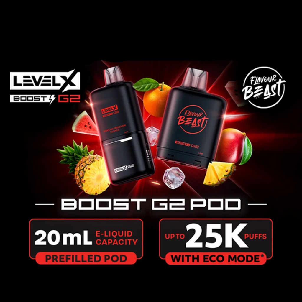 Level X Boost G2 Pod - 25000 Puffs – Beast Vape